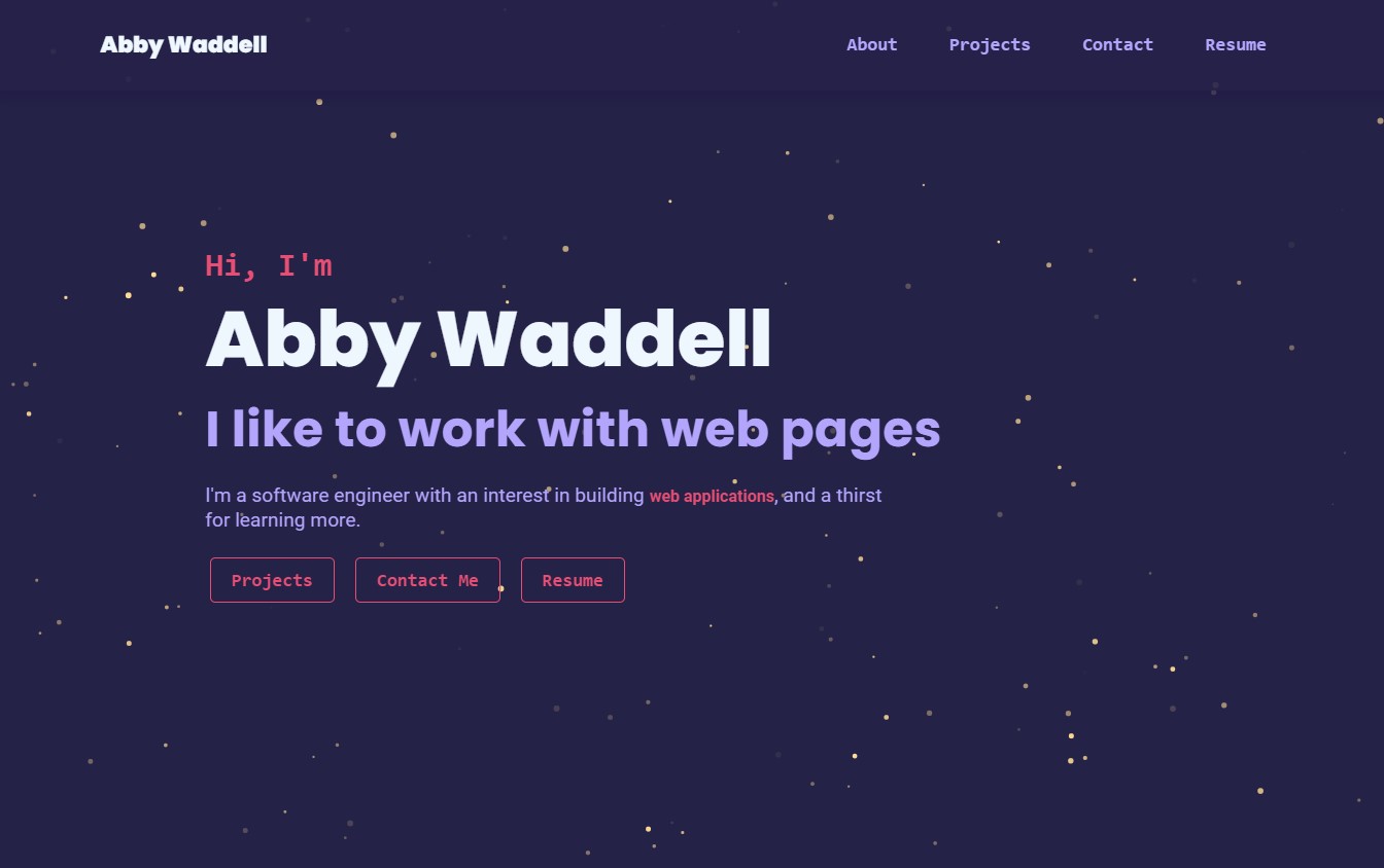 Abby Waddell - Portfolio site